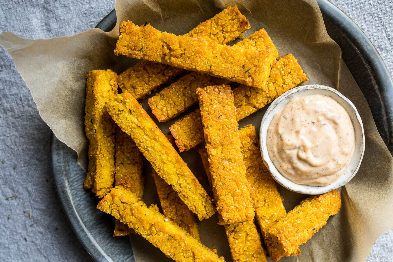 Baked Polenta Fries with Cajun Aioli (Gluten-Free) – Salted Plains